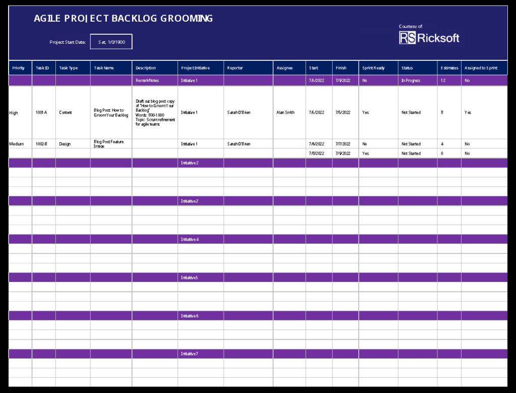 Agile Project Management with Backlog Refinement Templates